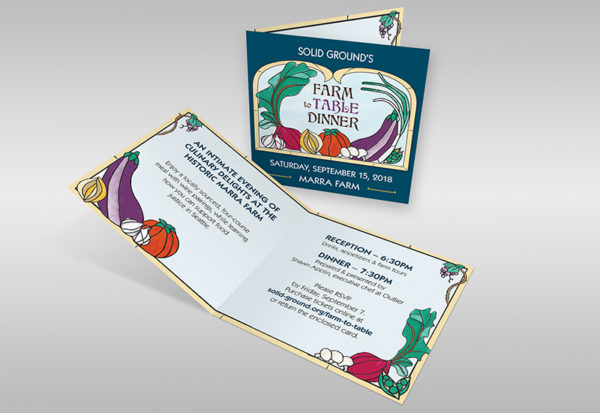 Farm to Table Dinner invitation - Lisa Berry | Graphic Design